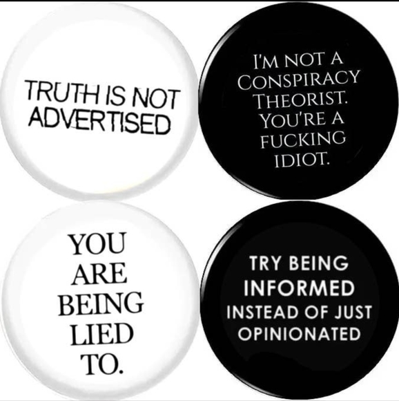 Unlisted | Accessories | Conspiracy Theorist Set Of 4 New Large 225 ...